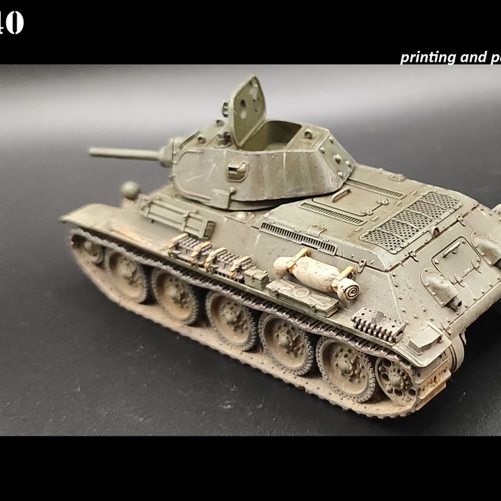3D Printable T34-76 M40 1940 by Counlane Models