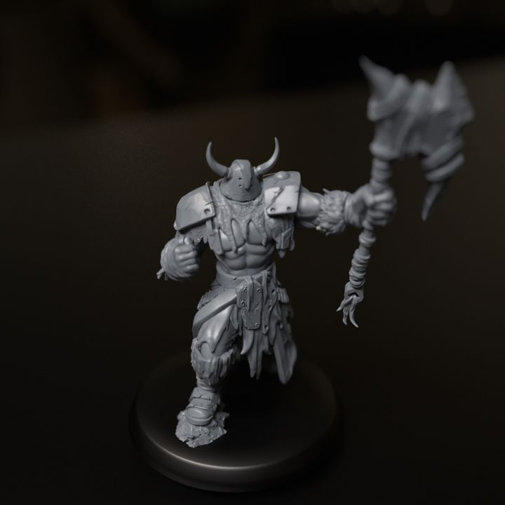 3D Printable Orc Barbarian Great Axe by Atlas Studios