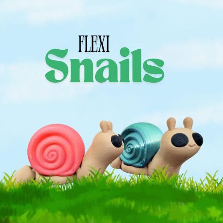 3D Printable Flexi Baby Snail *No AMS needed* by Jambaby Designs