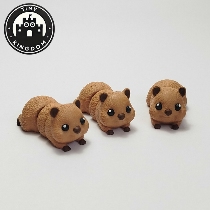 3D Printable Flexi Tiny Quokka, Articulated fidget figure, keychain ...