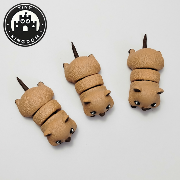 3D Printable Flexi Tiny Quokka, Articulated fidget figure, keychain ...