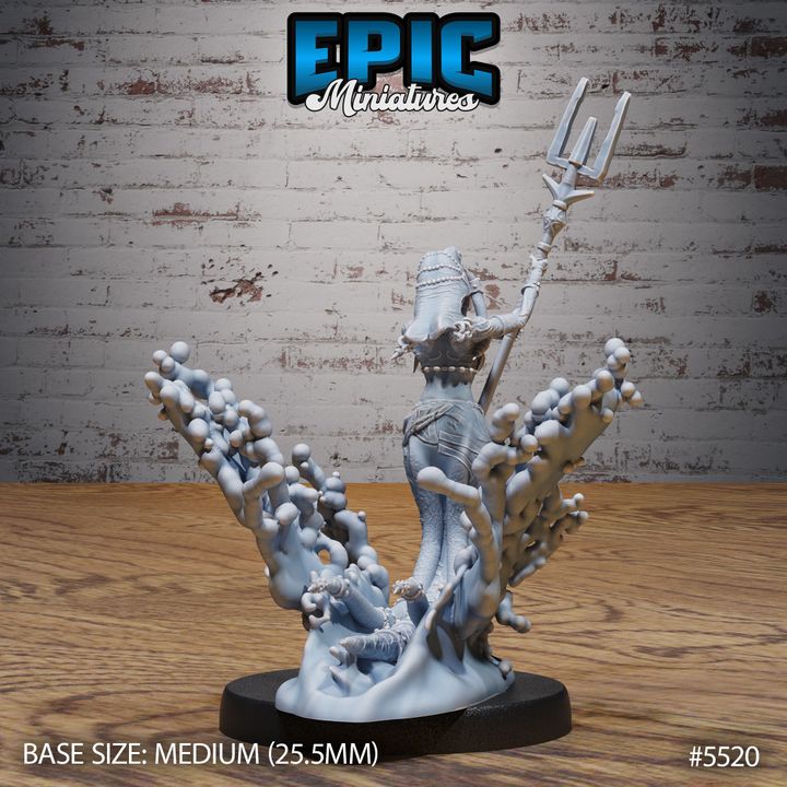3D Printable Deepmaid Trident / Siren Warrior / Water Beast ...