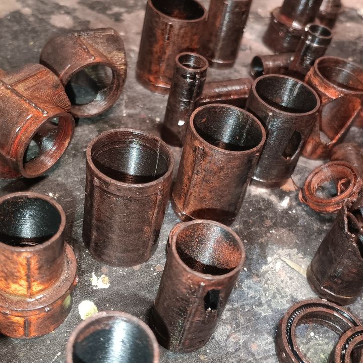 3D Printable Project Industria 1.0 - Part1 Modular Tube system by Crea'Tim