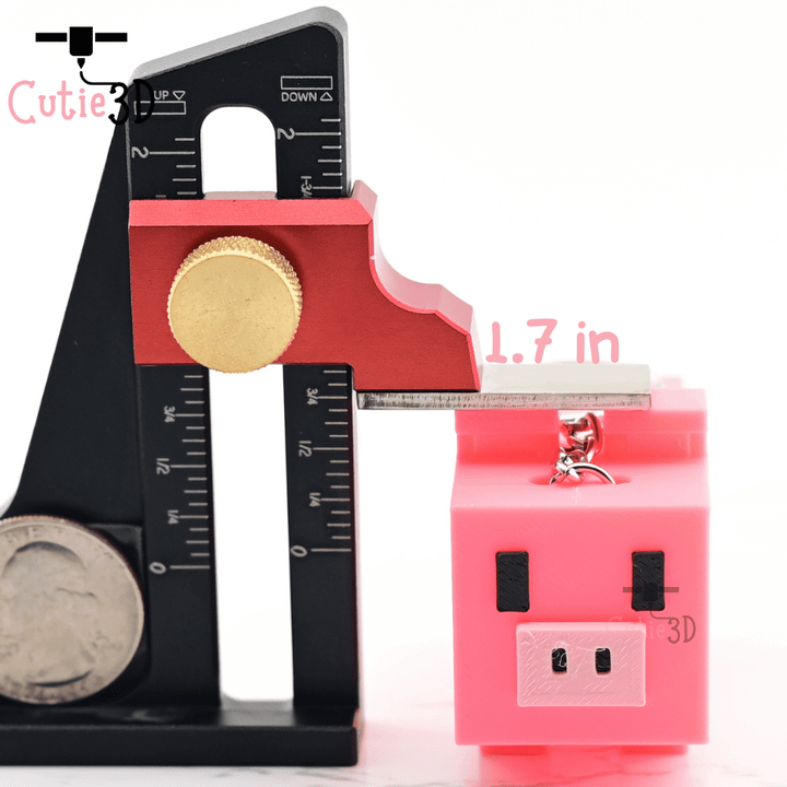 3D Printable Cutie3D Minecraft Pig Keycap Fidget Clicker Keychain ...