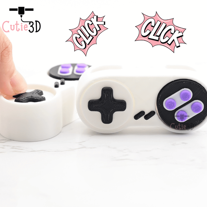3D Printable Cutie3D Retro Game Controller Keycap Fidget Clicker ...