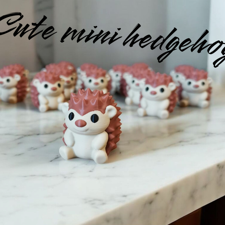 3D Printable Cute mini hedgehog by BT3D&DeusCat