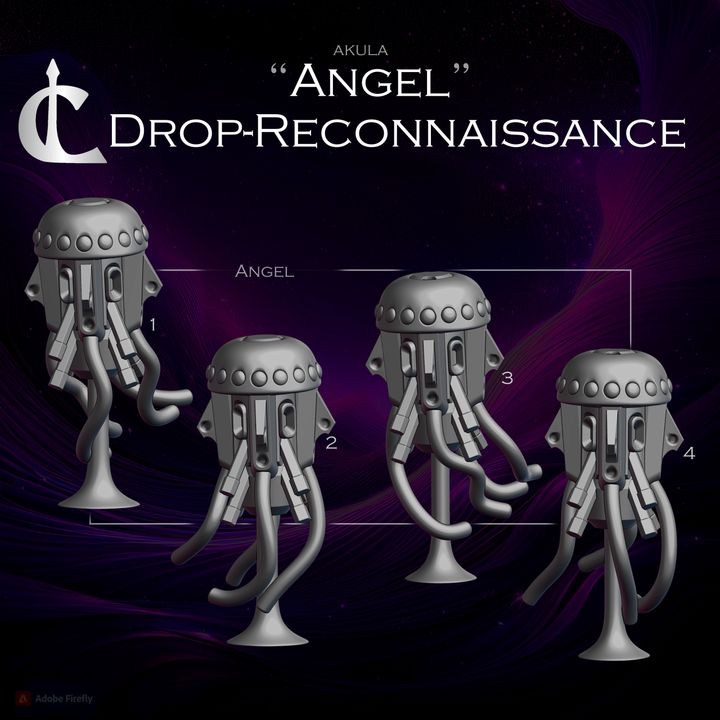 3D Printable “Angel” Drop-Reconnaissance - Presupported by Weeping Stars
