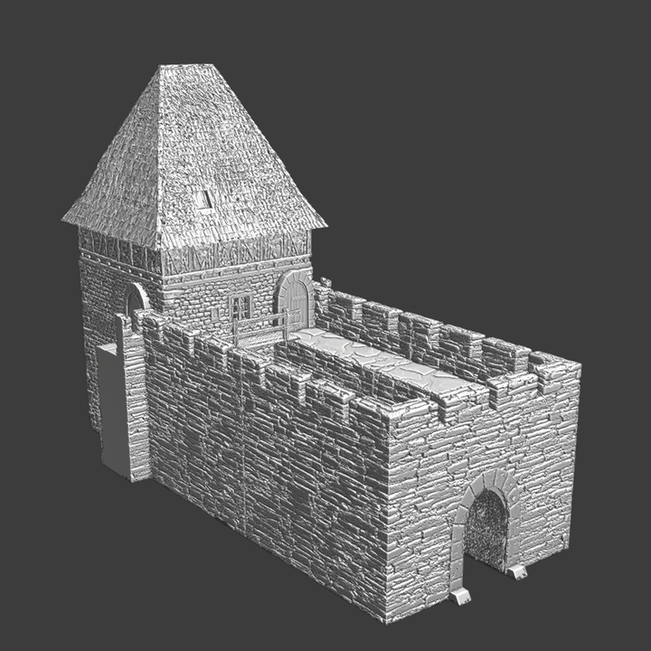 3D Printable Medieval Security double gate - Wargaming by Northern ...