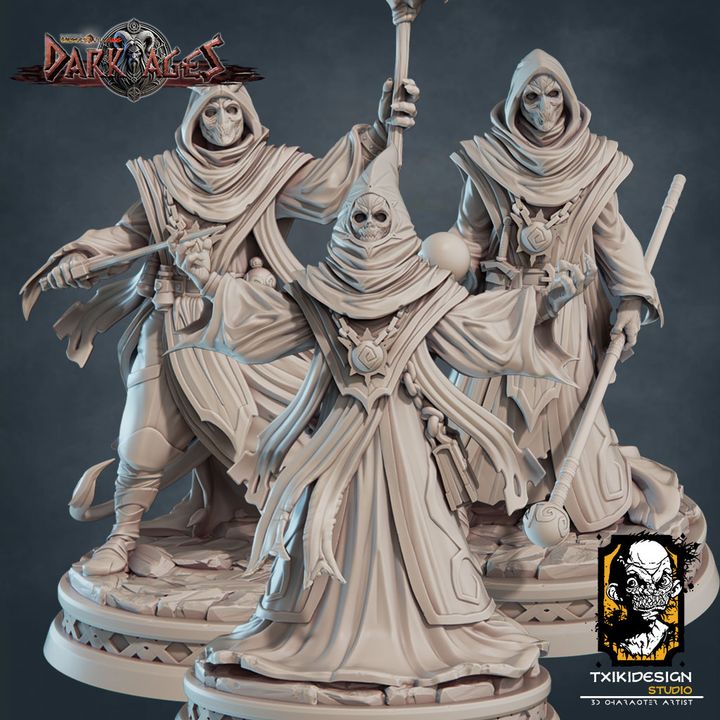 3D Printable Set_Cultist by Javier Txiki Tejedor