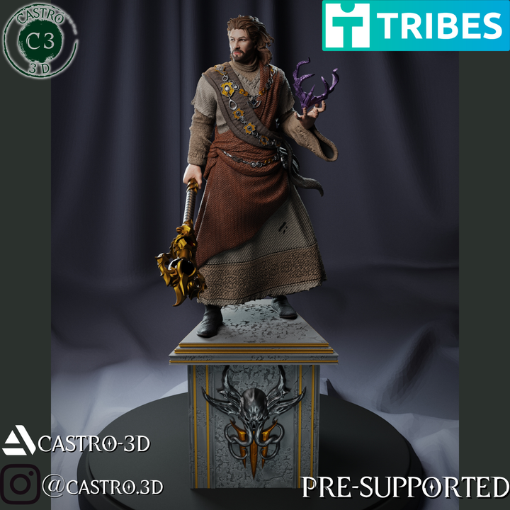 3D Printable The Wizard of Waterdeep - BG3 75mm and 32mm mini by Castro3D