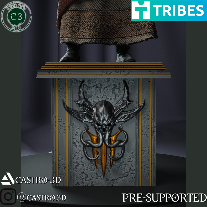 3D Printable The Wizard of Waterdeep - BG3 75mm and 32mm mini by Castro3D