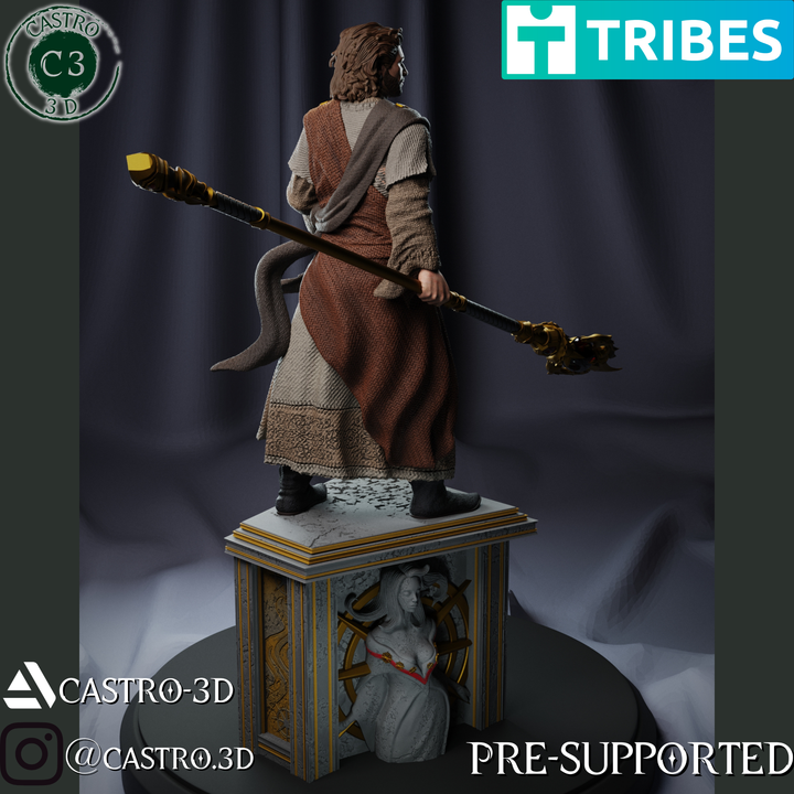 3D Printable The Wizard of Waterdeep - BG3 75mm and 32mm mini by Castro3D