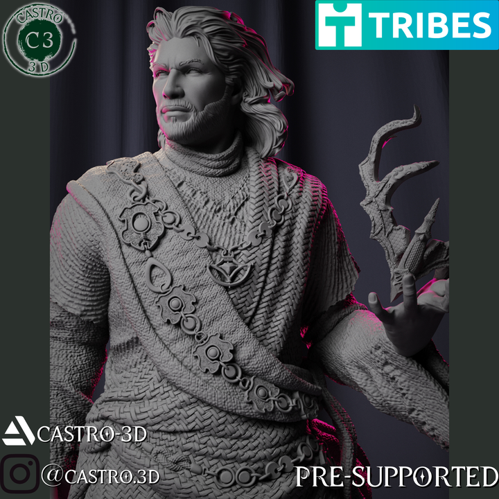 3D Printable The Wizard of Waterdeep - BG3 75mm and 32mm mini by Castro3D