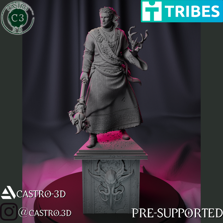 3D Printable The Wizard of Waterdeep - BG3 75mm and 32mm mini by Castro3D