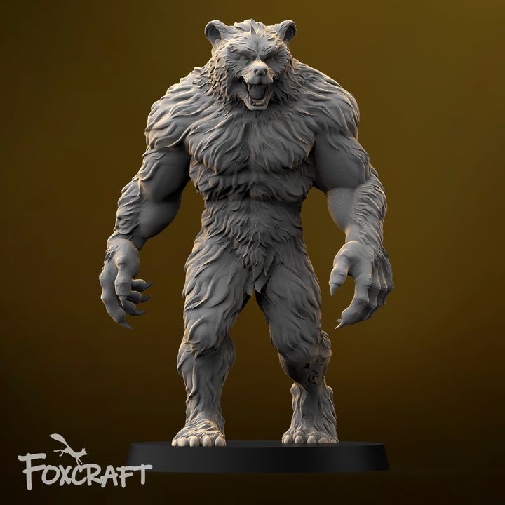 3D Printable Werebear by FoxCraft Creations