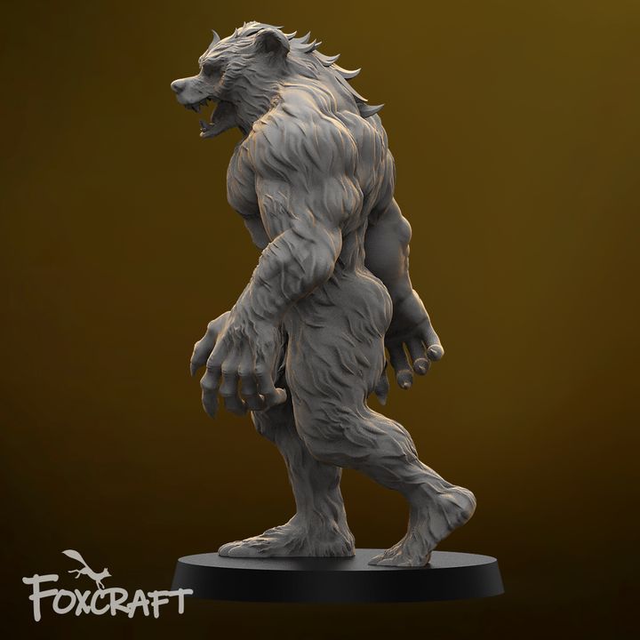 3D Printable Werebear by FoxCraft Creations