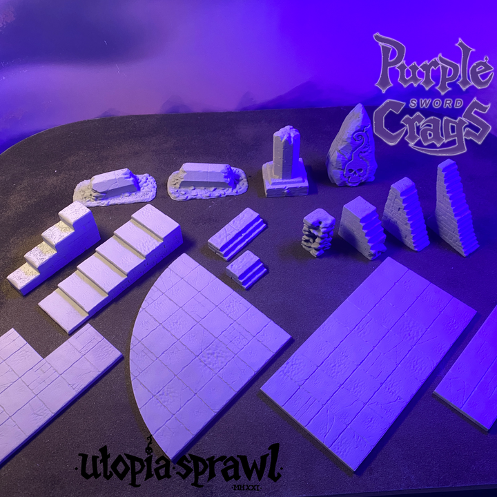 3D Printable Dungeon Tiles - Full Package by Utopia Sprawl