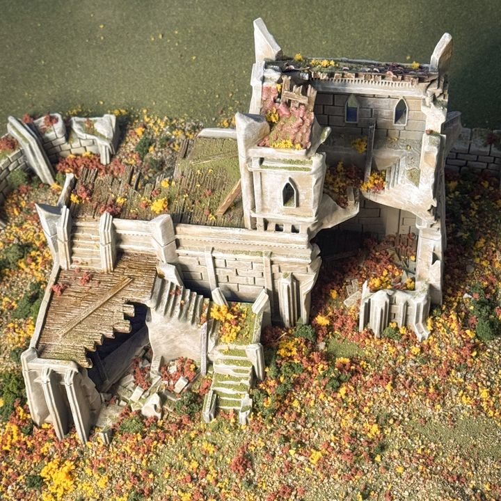 3D Printable Stone Warehouse Ruins - Terrain by Terra Printworks