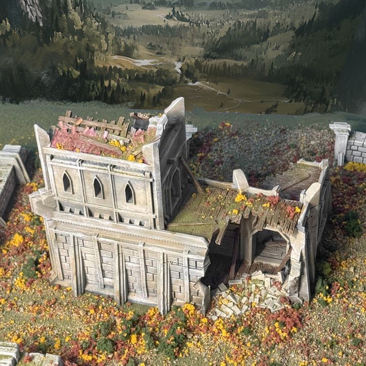 3D Printable Stone Warehouse Ruins - Terrain by Terra Printworks