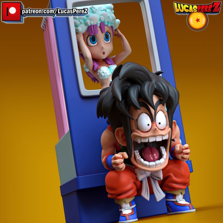 3D Printable YAMCHA Y BULMA CHIBIS by Lucas Perez