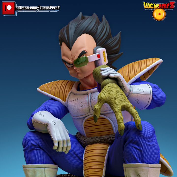 3D Printable VEGETA by Lucas Perez