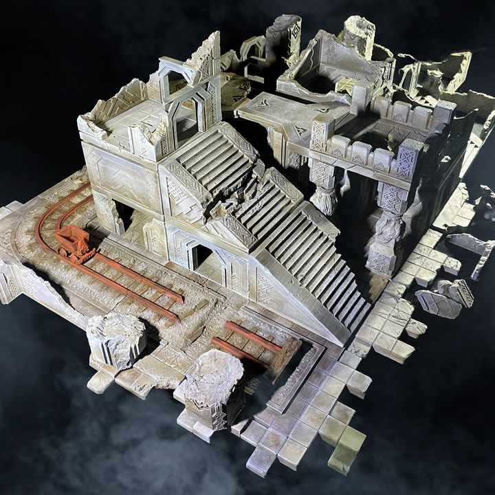 3D Printable Bastion of Stone - Modular Dwarven Ruins by FoxCraft Creations