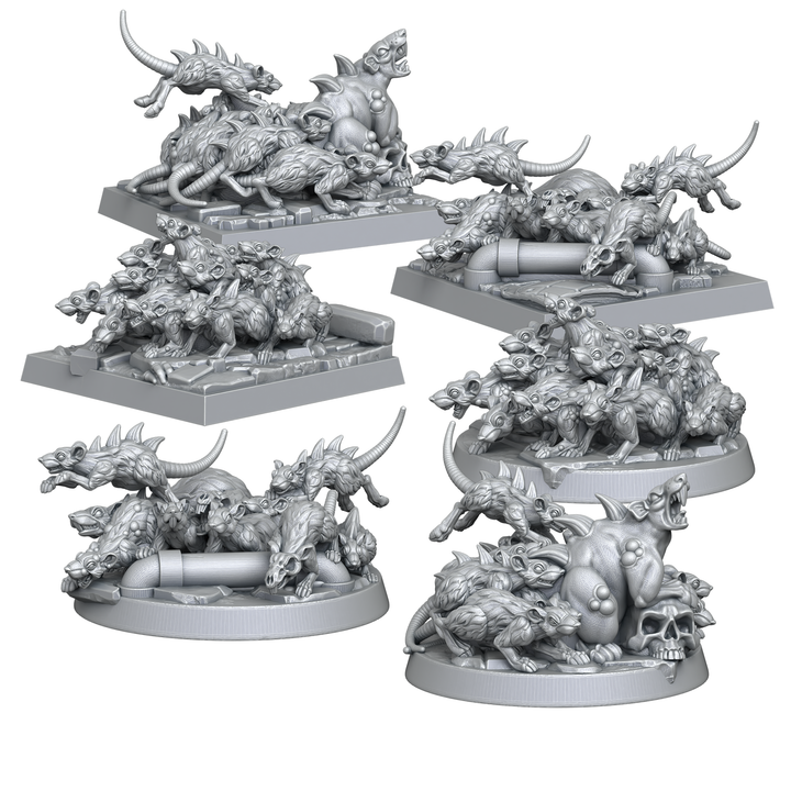 3D Printable Rat Swarm by Punga Miniatures