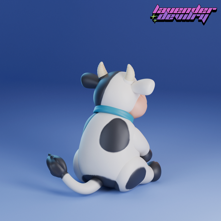 3D Printable Moolissa Moomoo Kart World Video Game Cow by Lavender Devilry