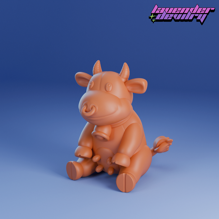 3D Printable Moolissa Moomoo Kart World Video Game Cow by Lavender Devilry