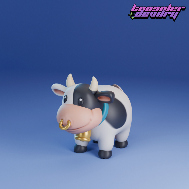3D Printable Grazing Moolissa Moomoo Kart World Video Game Cow by ...