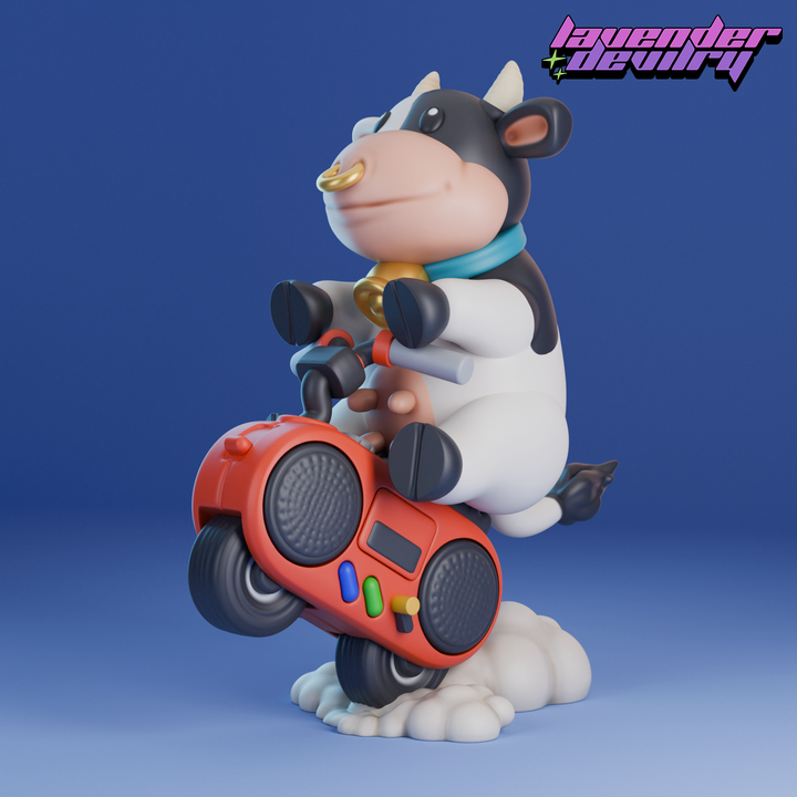 3D Printable Daredevil Moolissa Moomoo Kart World Video Game Cow by ...