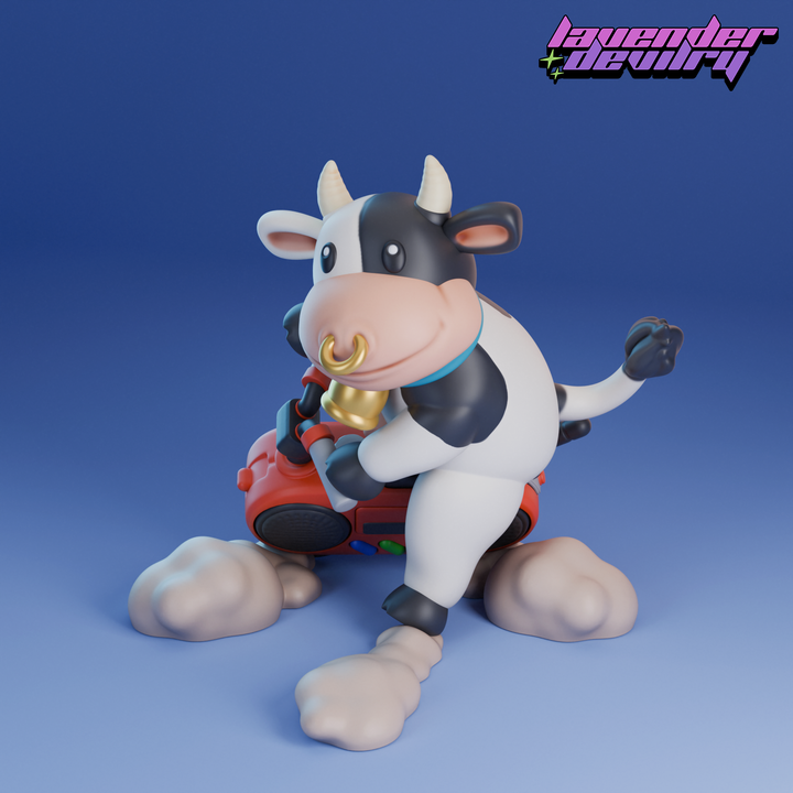 3D Printable Moolissa Akira Moomoo Kart World Video Game Cow by ...