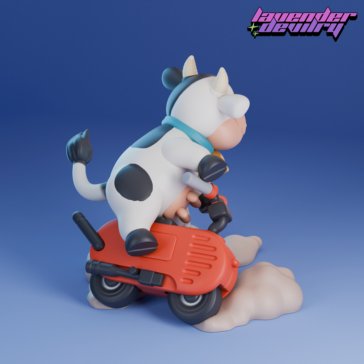3D Printable Moolissa Akira Moomoo Kart World Video Game Cow by ...