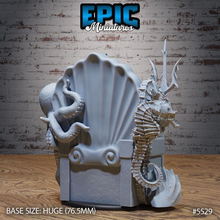 3D Printable Lord Dagon Avatar Throne / Sea God / Water Fish Deity ...