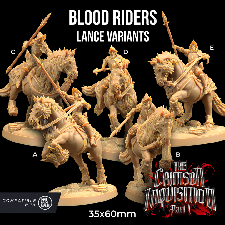 3D Printable Blood Riders | PRESUPPORTED | The Crimson Inquisition Pt ...