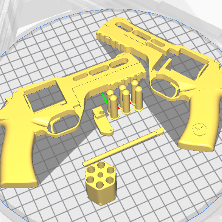3D Printable Rhino Revolver Pistol Handgun Firearm Prop 50ds 3D ...