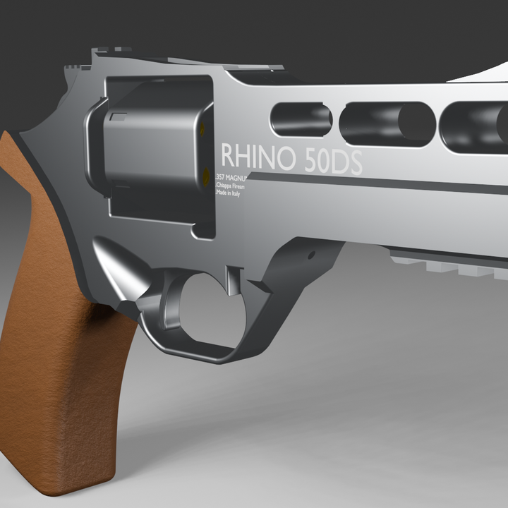 3D Printable Rhino Revolver Pistol Handgun Firearm Prop 50ds 3D ...