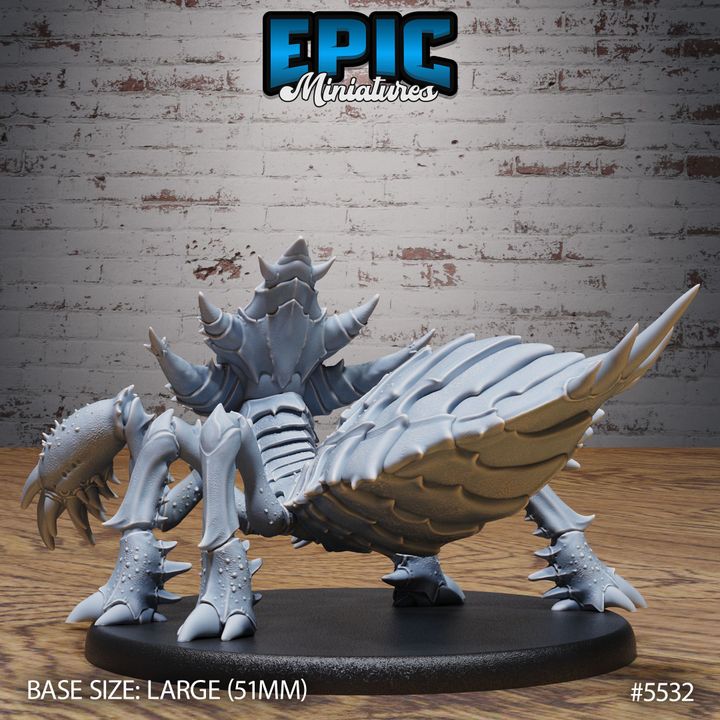 3D Printable Ankheg / Insectoid Creature / Ambush Predator Monster ...