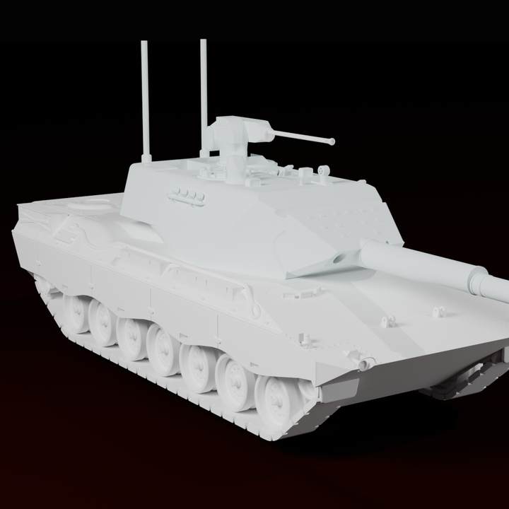 3D Printable Leopard 2K German Main Battle Tank Military War Thunder ...