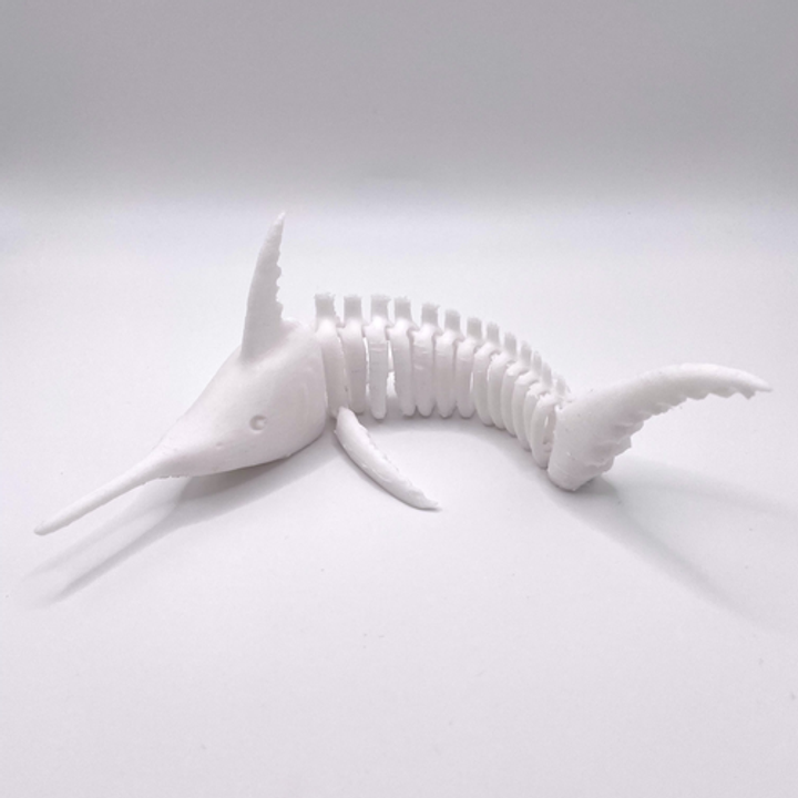 3D Printable Articulated Fish / Marlin Swordfish fish Skeleton 3d Print ...