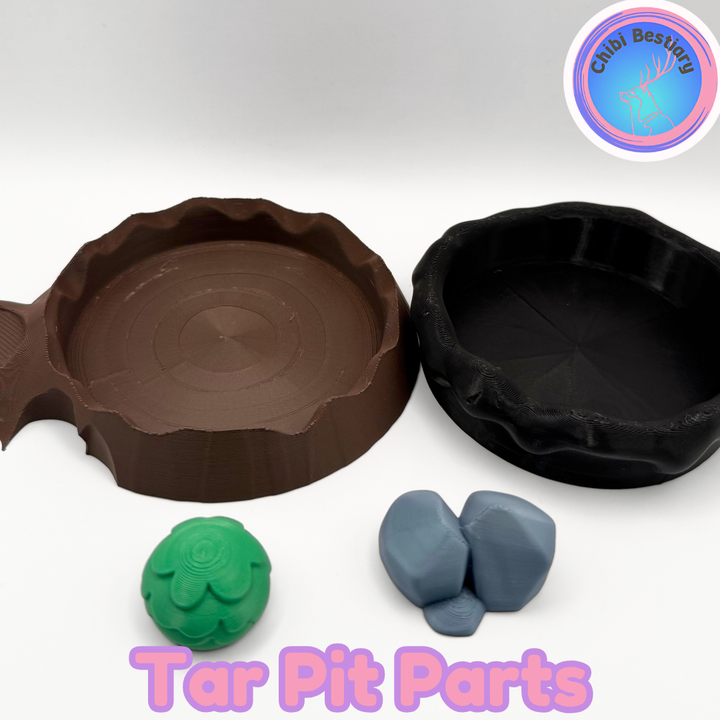 3D Printable Tar Pit Display by ChibiBestiary