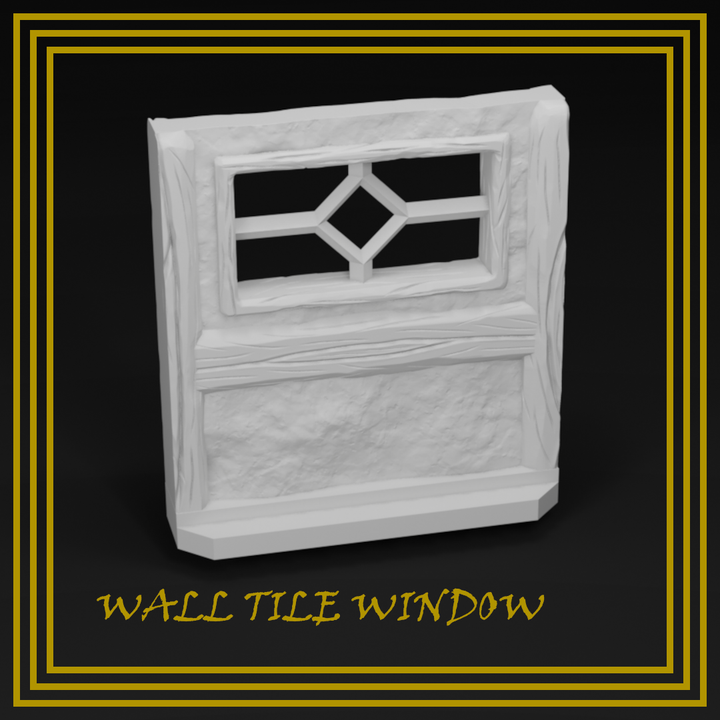 3D Printable Wall Tile Window Mini by Auto Generate