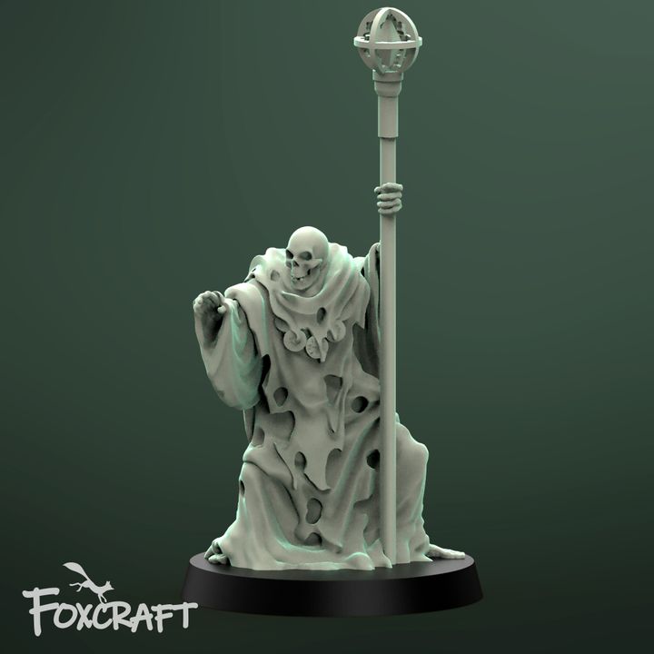 3D Printable Skeleton Mage by FoxCraft Creations