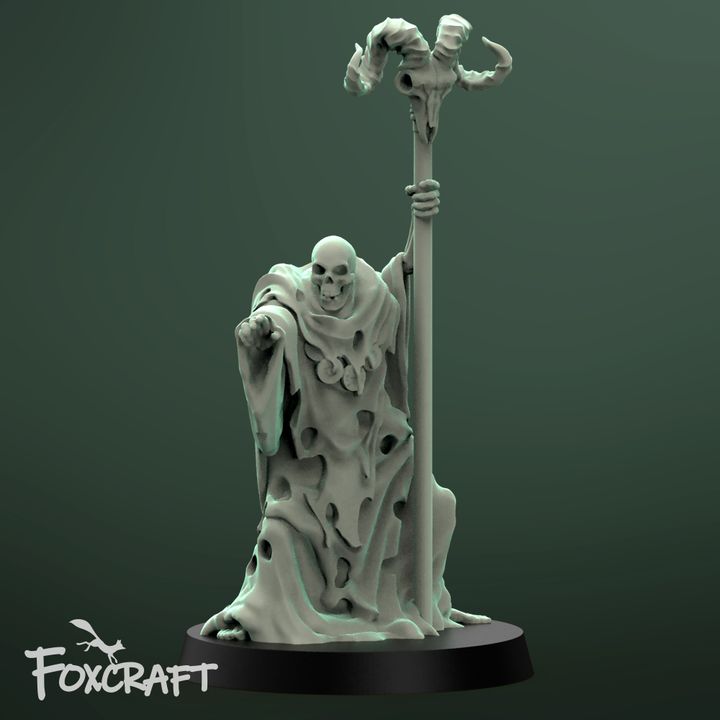 3D Printable Skeleton Mage by FoxCraft Creations