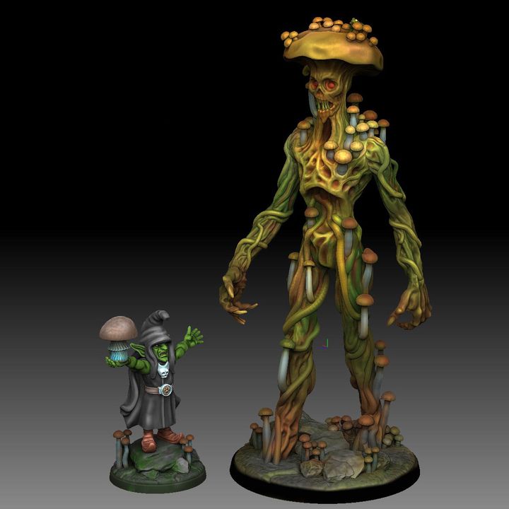 3D Printable Shambling Spore Giant – Fungal Forest Horror Miniature ...