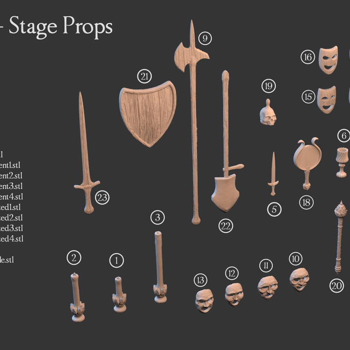 3D Printable Theater Stage Bundle by Making Tlon