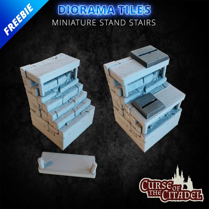 3D Printable Miniature Stands by Diorama2Print