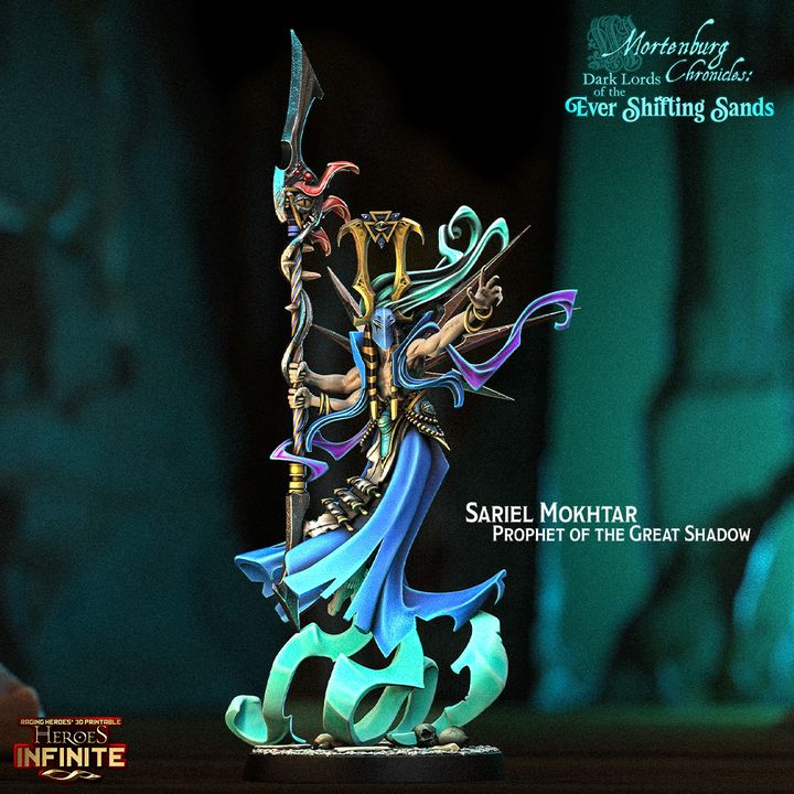 3D Printable Sariel Mokhtar, Prophet of the Great Shadow by Heroes Infinite
