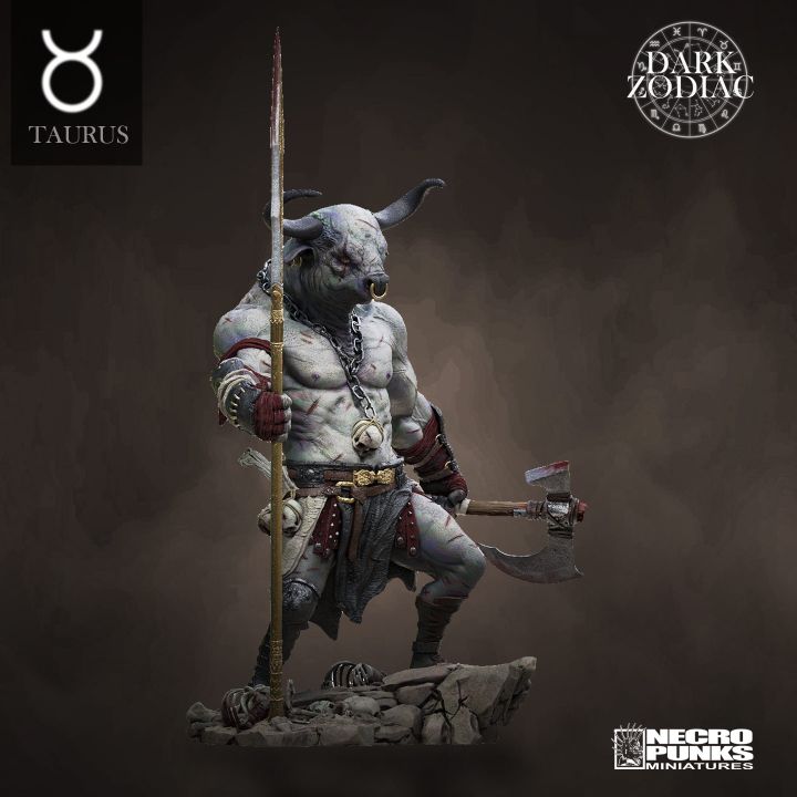 3D Printable BUNDLE #22 - TAURUS - 32mm 75mm and 1/10 statue by ...