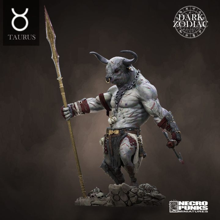 3D Printable BUNDLE #22 - TAURUS - 32mm 75mm and 1/10 statue by ...